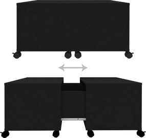 vidaXL Konferenční stolek 75 x 75 x 38 cm dřevotříska [806868] Barva: bílá a dub sonoma