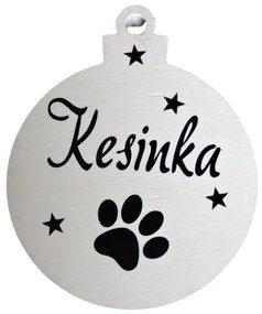 Dřevěná vánoční ozdoba pro pejsky a kočičky