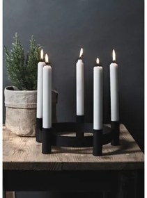 Kovový svícen na pět svíček Lycke Black 24 cm Storefactory Scandinavia