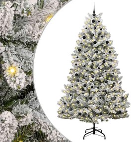 Umělý vánoční stromeček 240 cm 300 LED Teplá bílá PVC a ocel 3395767
