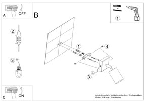 Sollux SL.1382 - Nástěnné bodové svítidlo WINX 1xGU10/10W/230V černá/zlatá