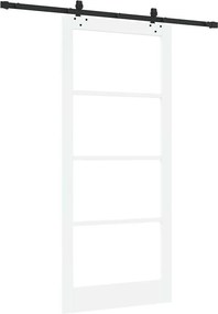 Posuvné dveře ORKDAL 93 x 211 cm Masivní borové dřevo a sklo 3332178