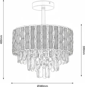 Brilagi - Přisazený lustr CRISTAL 5xE14/40W/230V pr. 38 cm