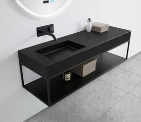 Nástěnné umyvadlo BA8012 - minerální odlitek - 121x45x12 cm