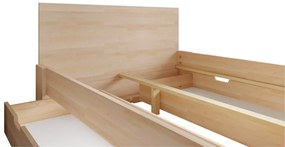 Buková manželská postel s úložným prostorem - Fano   , Buk přírodní, 180x200 cm
