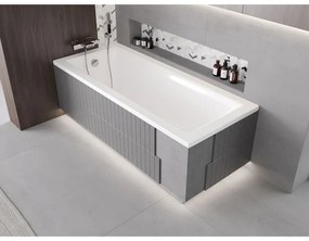 Mexen X-ST, polystyrenový plášť na obdélníkovou vanu 160-190 x 70-90 cm, LED drážka, bílá, 55021-01
