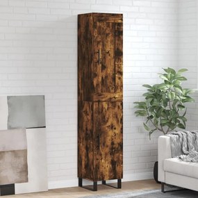 vidaXL Skříň highboard 34,5 x 34 x 180 cm kompozitní dřevo [3200158] Barva: kouřový dub