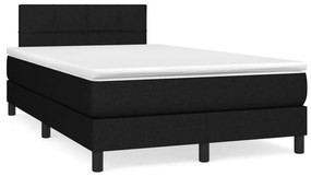 Box spring postel s matrací a LED černá 120x190 cm textil 3270041