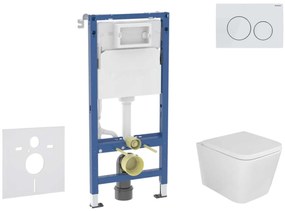 Geberit Duofix - Set předstěnové instalace, klozetu Arkas I sedátka softclose, tlačítko Delta20, alpská bílá SANI11CA3160B