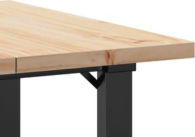 Jídelní stůl s O rámem 70 x 70 x 75,5 cm borové dřevo a ocel 3282737