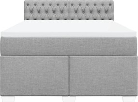 Box spring postel s matrací světle šedá 160 x 200 cm textil 3288246