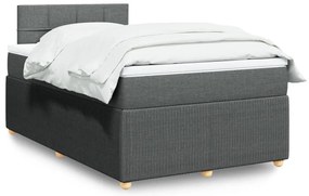 Box spring postel s matrací tmavě šedá 120x190 cm textil