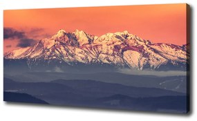 Wallmuralia Foto obraz na plátně Východ slunde Tatry 100x50