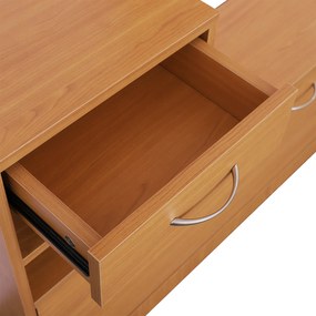 HOMCOM Předsíňový stromeček s zrcadlem, věšákem na kabáty a úložným prostorem na boty - 2 kusy předsíňového nábytku s 6 háčky, policemi a výklopnou z…