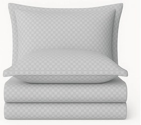 Šedé povlečení na dvoulůžko/prodloužené z bavlny Renforcé 240x220 cm Checkered – Mila Home Luxury