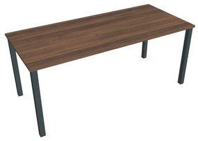 Stůl jednací rovný 180 cm - Hobis Uni UJ 1800 Dekor stolové desky: ořech, Barva nohou: černá