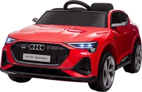 HOMCOM 12V Elektrické Dětské Auto Audi E-tron s Dálkovým Ovládáním, Bezpečnostním Pásom, Hudbou (MP3/USB/TF), Dětské Vozidlo pro Děti 3-5 Let, 3-5 km/