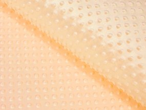 Biante Dětský povlak na polštář Minky 3D puntíky MKP-006 Světle meruňkový 40 x 40 cm
