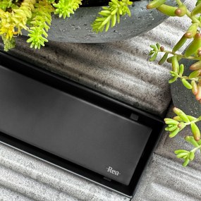 Rea Neox Pro Black, odtokový sprchový žlab 70 cm, černá matná, REA-G7802