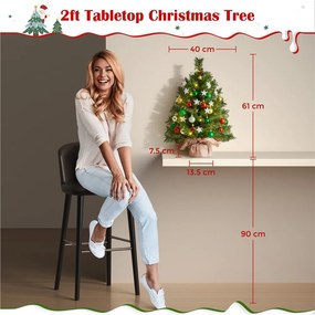 Umělý vánoční stromek – zelená, 2 ft, 1 ks (267779328580)