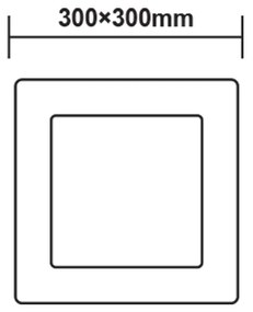 ACA Lighting LED přisazené svítidlo ARCA 24W/230V/6500K/1900Lm/120°/IP20, bílé