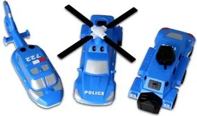 MALBLO Magnetická stavebnice Policejní vozidla / magnetická / 3 ks / o