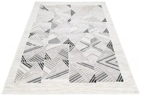 Moderní kusový koberec GRACE 6343A Geometrický krémový světle šedý Rozměr: 80x150 cm