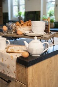 Béžová kulatá bavlněná utěrka Your Favorite Breakfast - Ø 80 cm