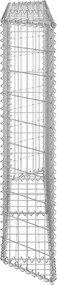 vidaXL Gabionový vyvýšený záhon trapéz pozinkovaná ocel 150x20x100 cm [145654]