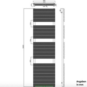 černý design koupelnový radiátor DOPORRO FH 120x60cm 703 W