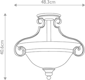 Elstead Stropní svítidlo Hinkley CELLO SF 2xE27