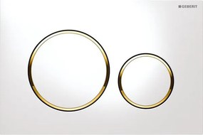 Geberit Sigma20 - Ovládací tlačítko Sigma20, bílé/zlaté, 115.882.KK.1
