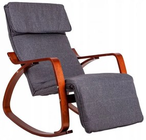 modernHOME Houpací křeslo chaise lounge, lískový ořech/charo