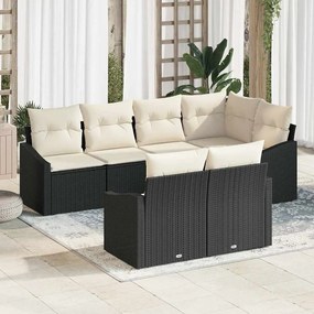 Set pohovek 7 ks Černá polyratan 3346757