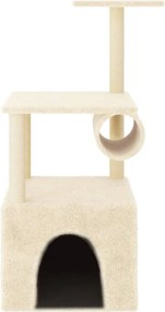 Škrabadlo pro kočky se sisalovými sloupky krémové 109,5 cm 172058