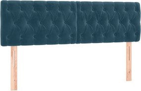 Box spring postel s matrací tmavě modrá 180x200 cm samet 3127689