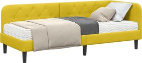 Rohový rám postele Žlutá 80 x 200 cm samet 3394140