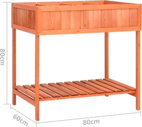 Truhlík na bylinky 80 x 60 x 80 cm masivní jedle 170882