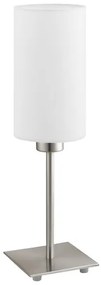 Eglo - LED  Stolní lampa TUNJA 1xE27/60W/230V 26,5 cm matný chrom/bílá