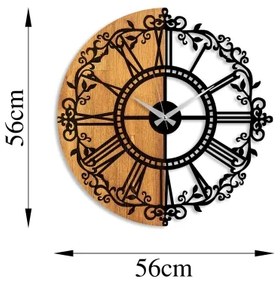 Nástěnné hodiny pr. 56 cm 1xAA dřevo/kov