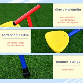Outsunny 360° Otočný Houpací Můstek pro Děti 3+ let s Podstavcem ze 4 Tyčí, Zastavení a snadno uchopitelnými Rukojeťmi do Zahrady 184x76x71 cm Víceba…