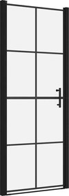 vidaXL Sprchové dveře tvrzené sklo 81 x 195 cm černé [148890]