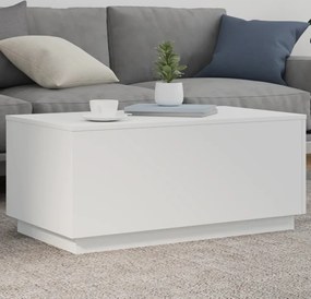 vidaXL Konferenční stolek s LED osvětlením 90 x 50 x 40 cm [839878] Barva: Bílá