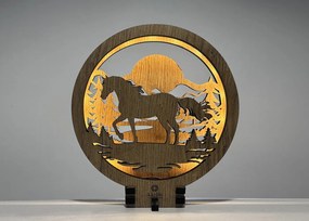Li-Go "Kůň" lampa 20x22cm provedení povrchu: dub světlý