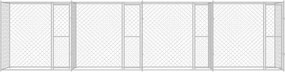 Klec pro psa Stříbrná 800 x 200 x 200 cm Pozinkovaná ocel 3368308