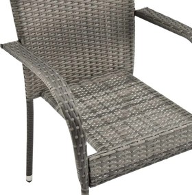 vidaXL Stohovatelné zahradní židle 4 ks polyratan [310085] Barva: Hnědá