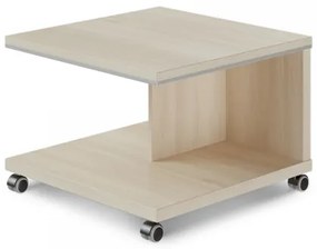 Konferenční stolek mobilní TopOffice 70 x 70 cm / Světlý akát