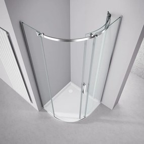 Polysan Polysan, THRON ROUND čtvrtkruhová sprchová zástěna 900x900mm, čiré sklo, pravá, TL2690R-5005