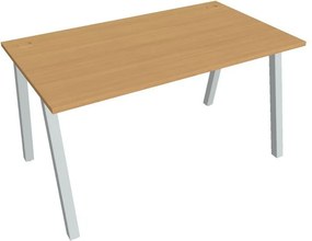 Kancelářský pracovní stůl Hobis USA 1400, bílá RAL 9016, deskaakát