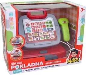 Made 01784 - Pokladna na baterie / český design / 20 cm / od 3 let